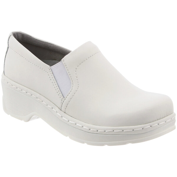 Klogs Naples Women's Size 8.5 Wide Width White Smooth Soft Toe Non-Slip ...