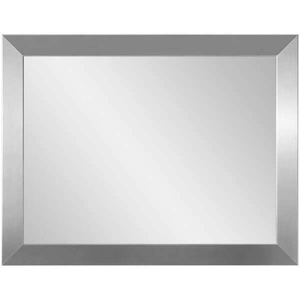 BrandtWorks 32" x 41" Stainless Steel Brushed Silver Finish Mirror
