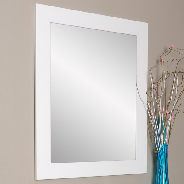 BrandtWorks 32" x 36" Matte White Finish Mirror