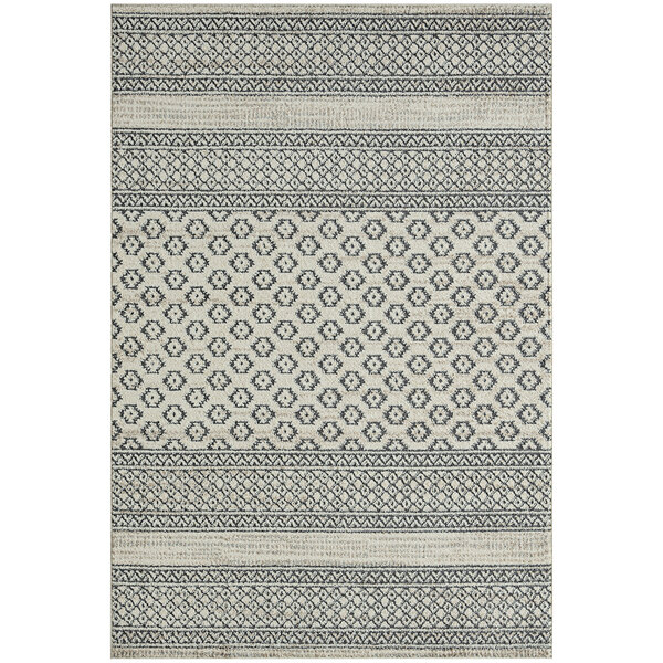 Abani Cabo Collection 7' 9" x 10' 2" Cream / Gray Contemporary Lined ...