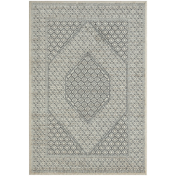 Abani Cabo Collection 6' x 9' Cream / Gray Contemporary Hexagon ...