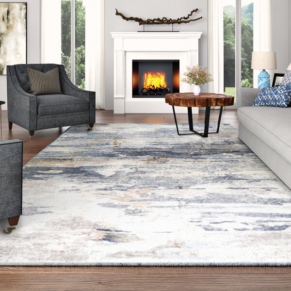 Couristan Dreamscape Horizon 5' x 8' Blue / Ivory Area Rug