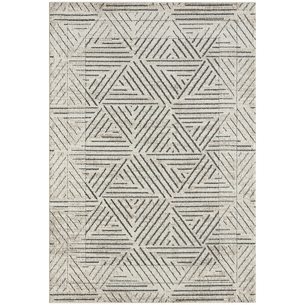 Abani Cabo Collection 6' x 9' Cream / Gray Contemporary Geometric ...