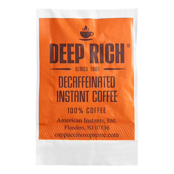 Ellis Freeze Dried Instant Decaf Coffee Packet - 100/Box