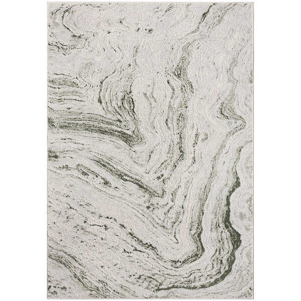 Abani Atlas Collection 7' 9" x 10' 2" Green / Gray Contemporary ...