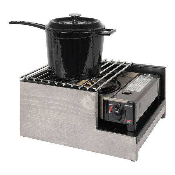 Cal-Mil Aspen 12 3/4" x 14 3/4" x 6 1/2" Gray-Washed Pine Wood Butane ...