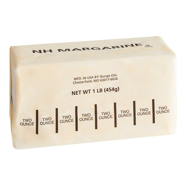 Bunge Old World Non-Hydrogenated Solid Margarine 1 lb. - 30/Case