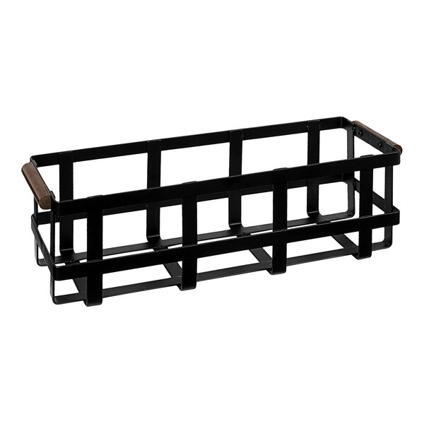 Cal-Mil Camden Black Metal Condiment Organizer with 3 Glass Jars - 12 3 ...