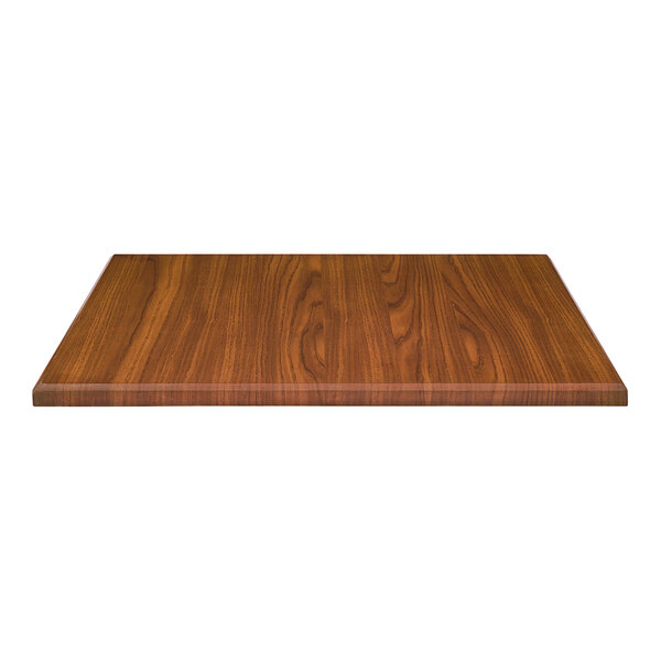 Perfect Tables 42" x 42" Indoor Square Light Walnut Woodgrain Table Top