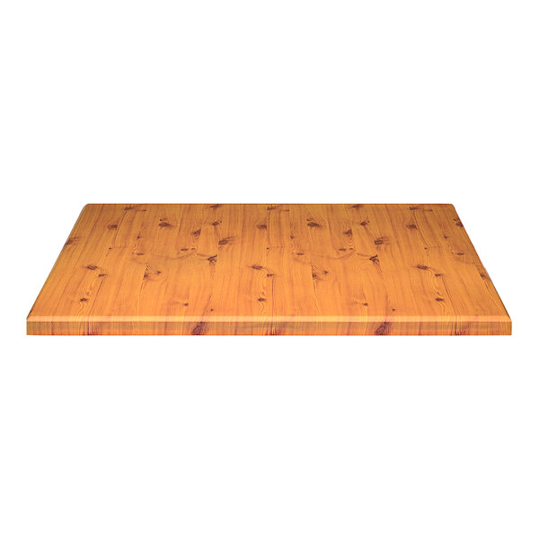 Perfect Tables 24" x 24" Outdoor Square Knotty Pine Table Top