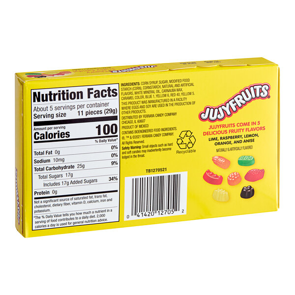 Jujyfruits Chewy Fruity Candy 5 oz. Box - 12/Case