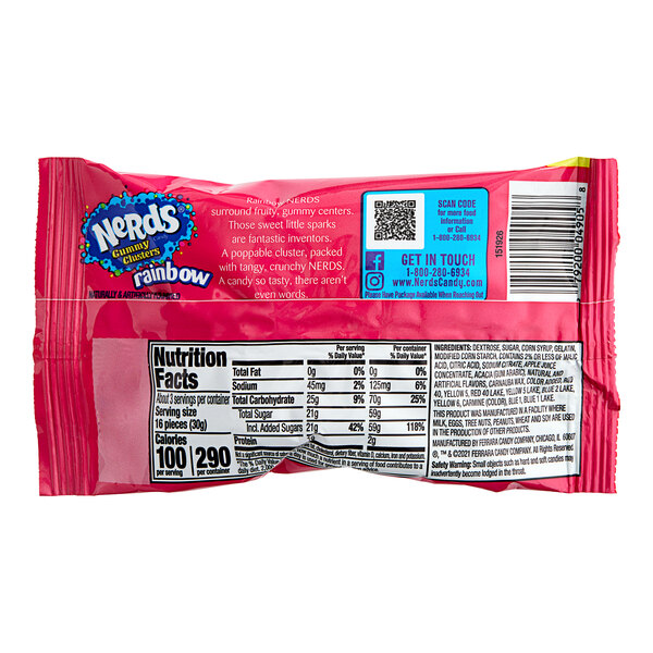 Nerds® Gummy Clusters 3 oz. Pouch - 12/Box