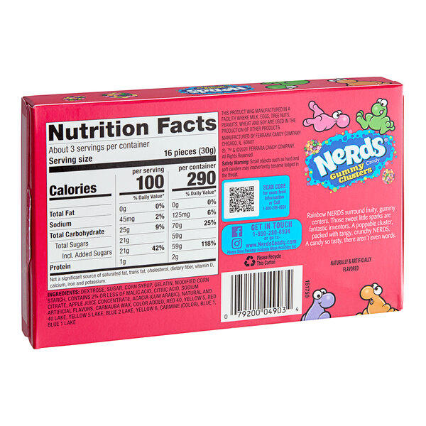Nerds® Gummy Clusters 3 oz. Box - 12/Case