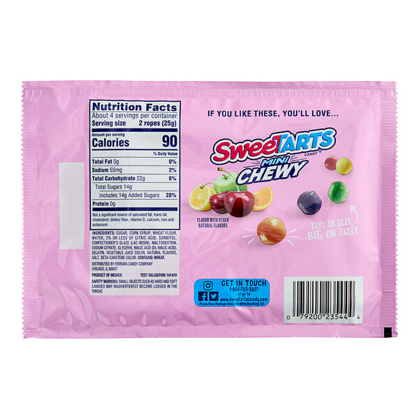 SweeTarts Cherry Punch Ropes 3.5 oz. - 48/Case