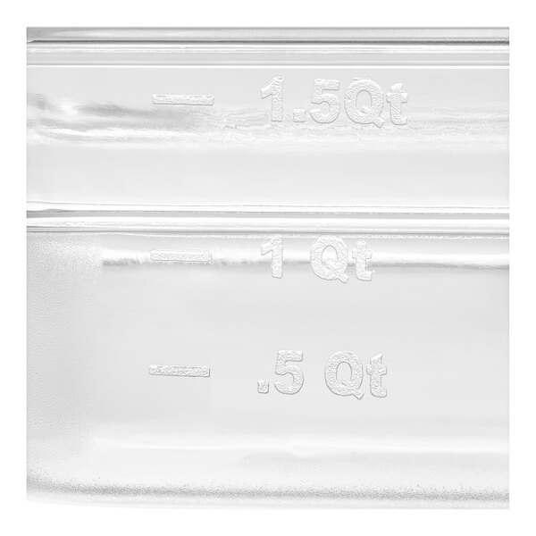 Choice 1/4 Size 2 1/2" Deep Clear Polycarbonate Food Pan