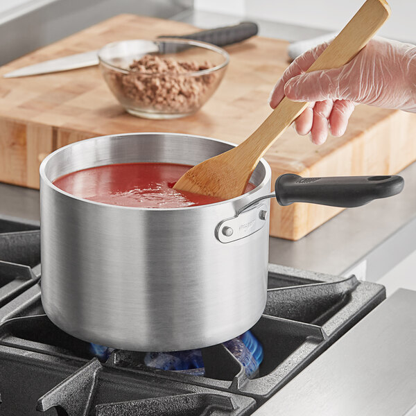 Vollrath Wear-Ever Classic Select 4.5 Qt. Aluminum Sauce Pan with Black ...