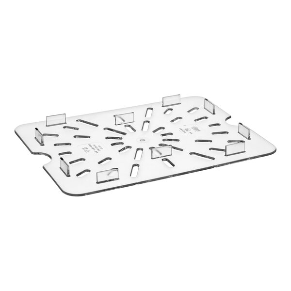 Choice 1/2 Size Clear Polycarbonate Drain Tray