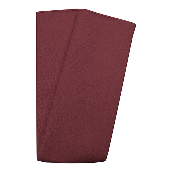 Snap Drape Burgundy 20" x 20" 100% Spun Polyester Cloth Napkin - 12/Pack