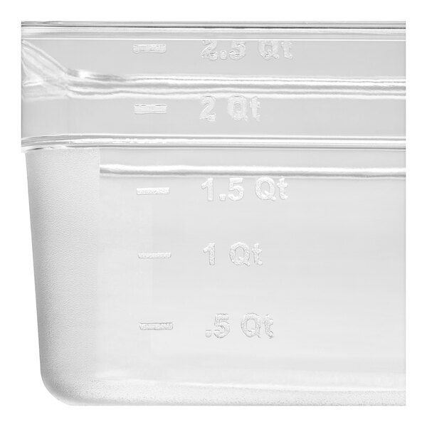 Choice 1/4 Size 4" Deep Clear Polycarbonate Food Pan