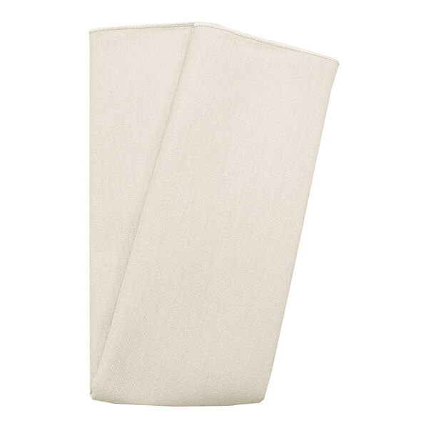 Snap Drape Ivory 20" x 20" 100% Spun Polyester Cloth Napkin - 12/Pack