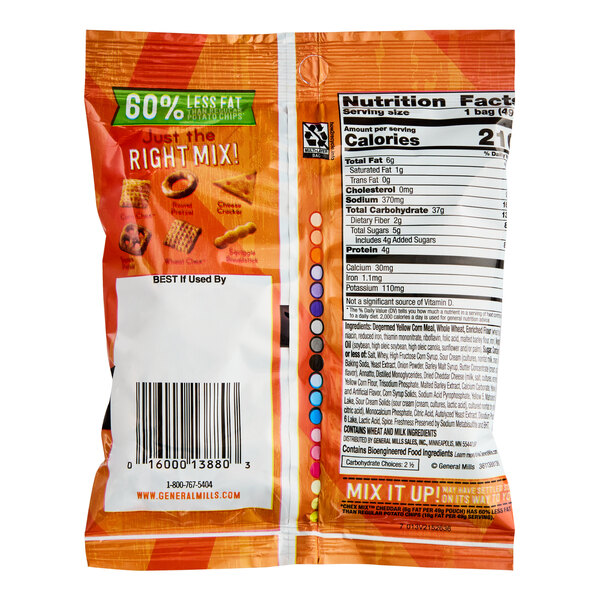 Chex Mix Cheddar Snack Mix 1.75 oz. - 60/Case