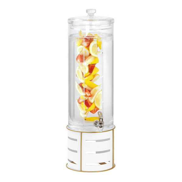 Cal-Mil Empire 3 Gallon Round Beverage Dispenser with Infusion Chamber ...