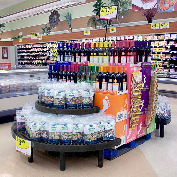 SPC Retail BR602402E Benchmaster 60" x 24" Black Plastic Grid Two Tier ...