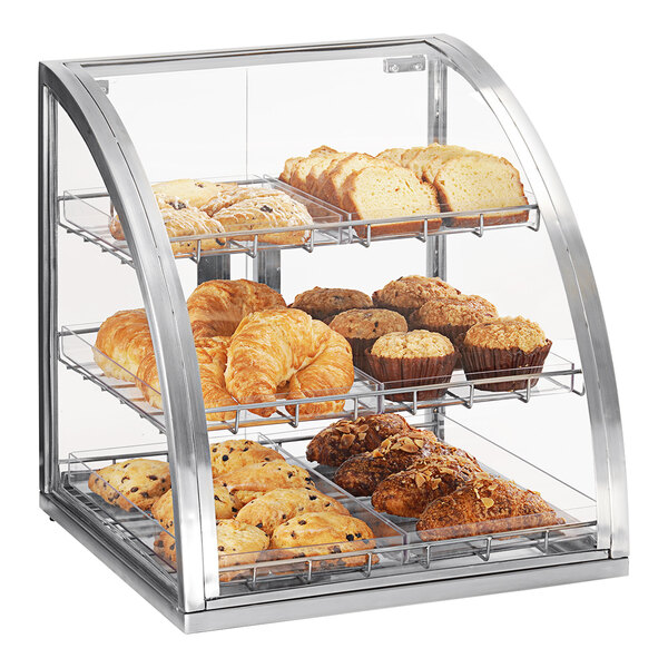 Cal-Mil 17" x 17" x 18" 3-Tier Stainless Steel Bakery Display Case P255-55
