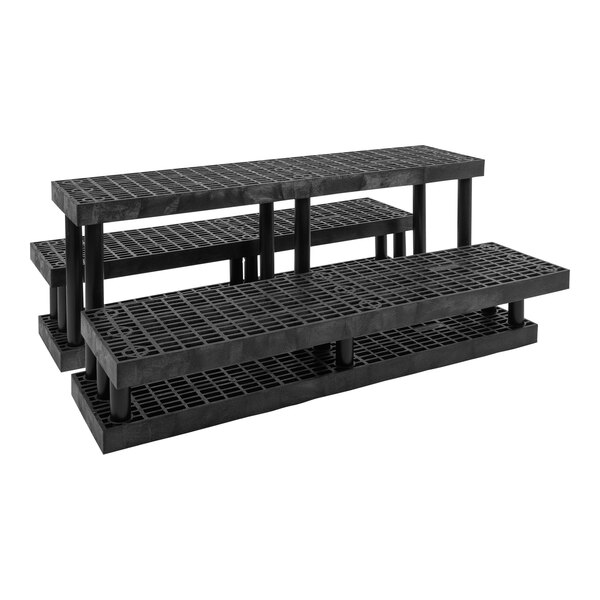 SPC Retail SM662403P Benchmaster 66" x 51" x 24" Black Plastic Three ...
