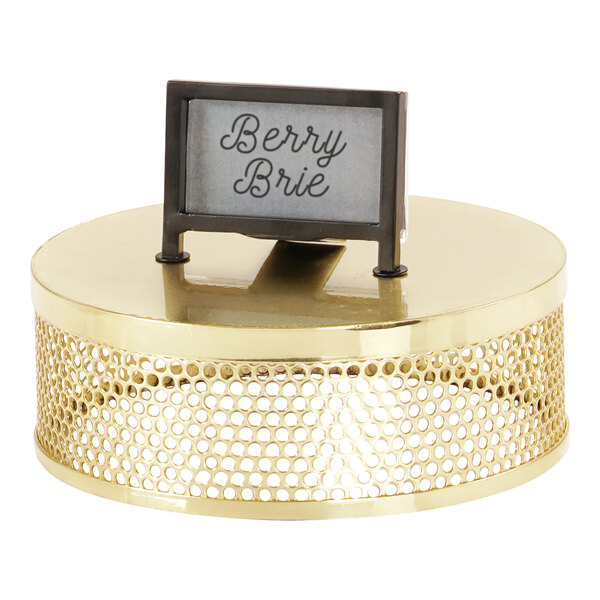 Cal-Mil Monaco 7 1/2" x 3" Round Gold Metal Display Riser 22916-3-116