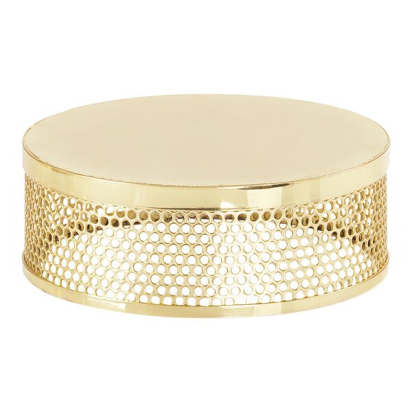 Cal-Mil Monaco 7 1/2" x 3" Round Gold Metal Display Riser 22916-3-116