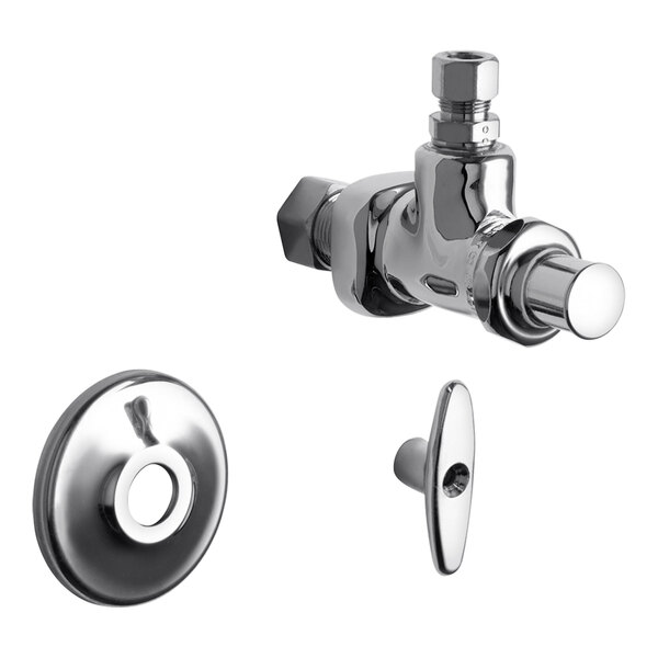 Chicago Faucets 1025-ABCP Angle Stop with 2 1/4" Tee Handle and 5/8 ...