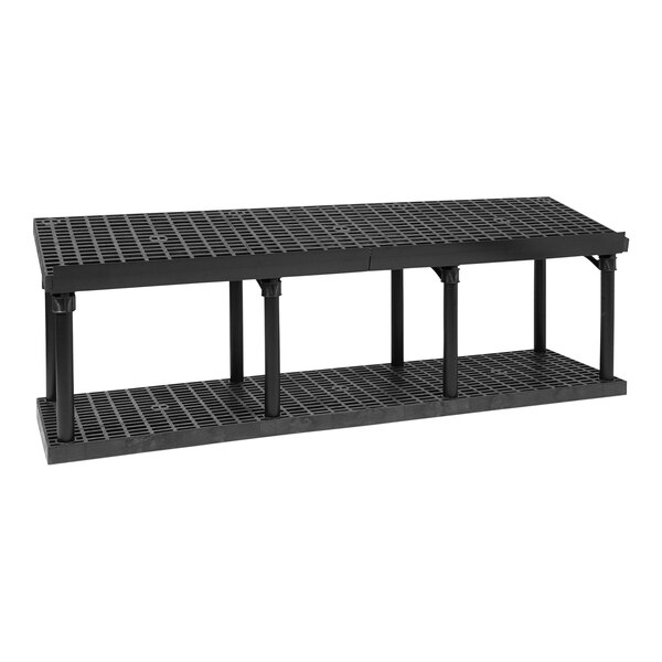 SPC Retail BM663301TT Benchmaster 66" x 24" x 33" Black Plastic Grid ...