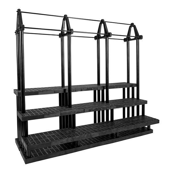 SPC Retail SM967203W Benchmaster 96" x 39" x 84" Black Plastic Three ...