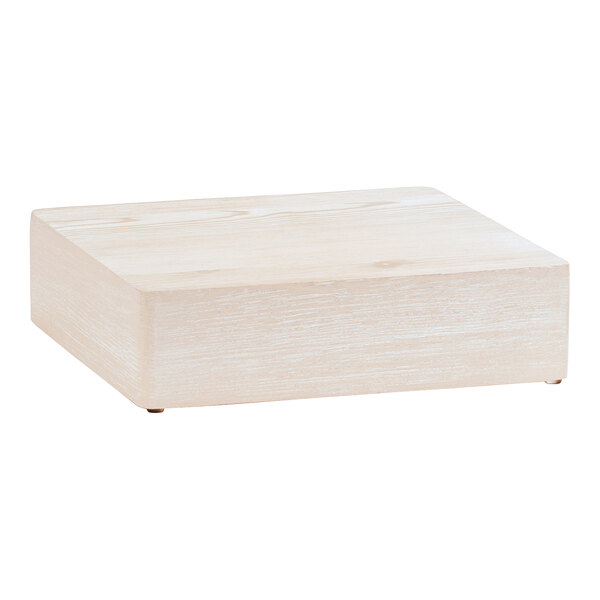 Cal-Mil Newport 12" x 12" x 3 1/4" White-Washed Pine Wood Display Riser ...