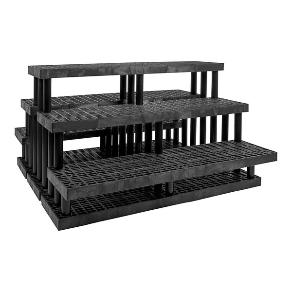 SPC Retail SM663605P Benchmaster 66" x 63" x 36" Black Plastic Five ...