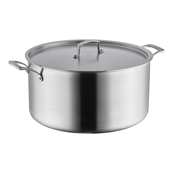 Vigor 20 Qt. Tri-Ply Stainless Steel Stock Pot with Cover