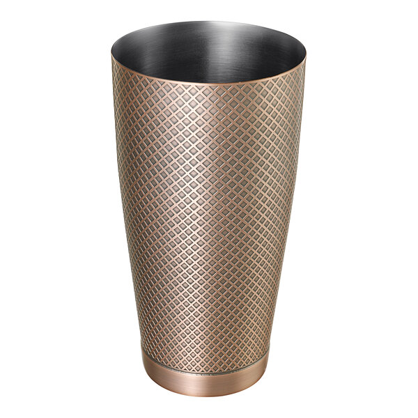 Barfly 28 oz. Antique Copper Full Size Diamond Lattice Cocktail Shaker ...