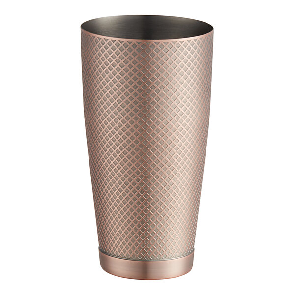 Barfly® 28 oz. Antique Copper Full Size Diamond Lattice Cocktail Shaker ...