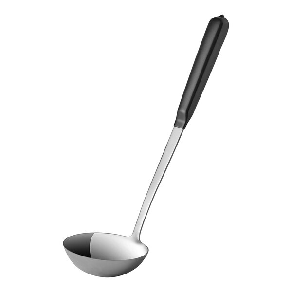 Vollrath 4 oz. One-Piece Stainless Steel Ladle with Black Kool-Touch ...