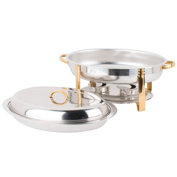 Choice Deluxe Oval Chafer (6 Qt.): WebstaurantStore