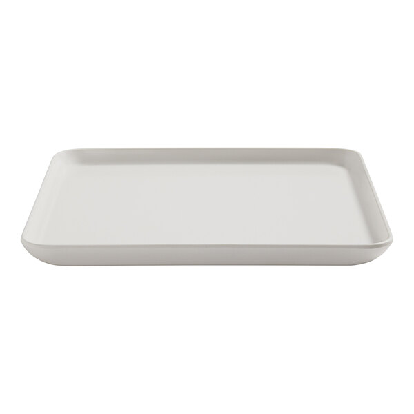 American Metalcraft Blend Collection 7 7/8" Cream Melamine Square Plate