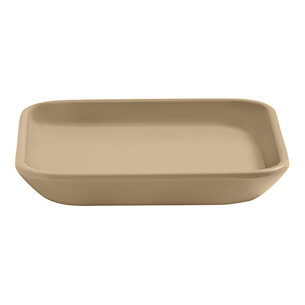 American Metalcraft Blend Collection 4" Coffee Melamine Square Plate