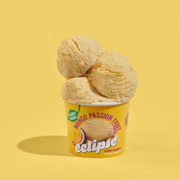 Eclipse Foods Vegan Mango Passion Fruit Ice Cream 3.6 fl. oz. - 24/Case