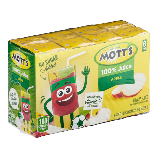 Mott's Apple Juice 6.75 fl. oz. Box - 32/Case