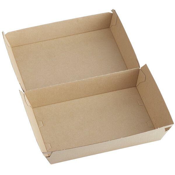 Sabert 8" x 6" Rectangular Corrugated Kraft Clamshell Take-Out Box ...