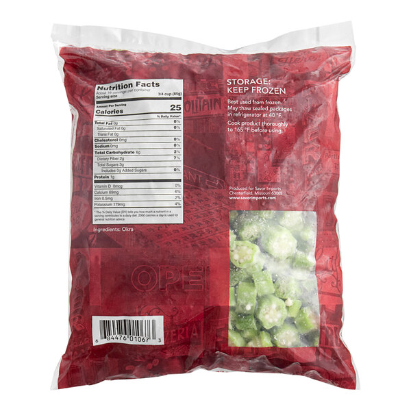 Savor Imports Cut Okra 3 lb. - 12/Case