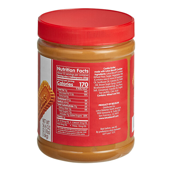 Lotus Biscoff Creamy Cookie Butter Spread 3.5 lb. - 4/Case