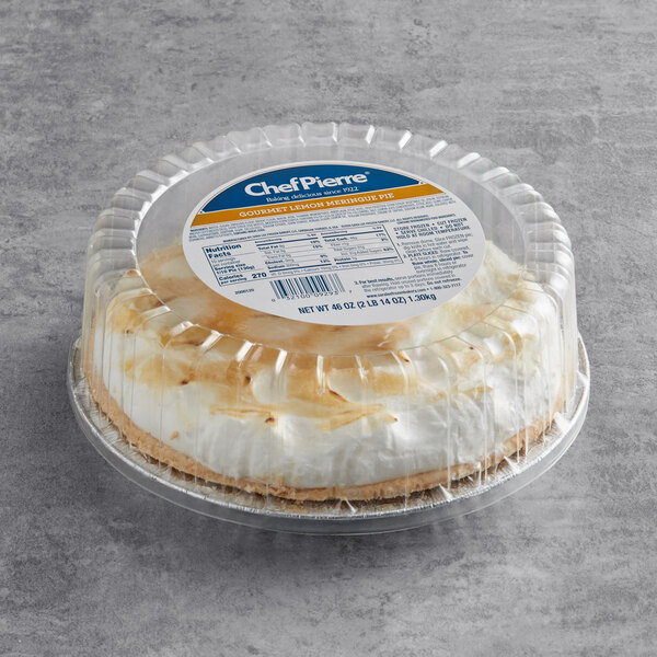 Chef Pierre Pre-Baked Gourmet Lemon Meringue Pie 10" - 4/Case