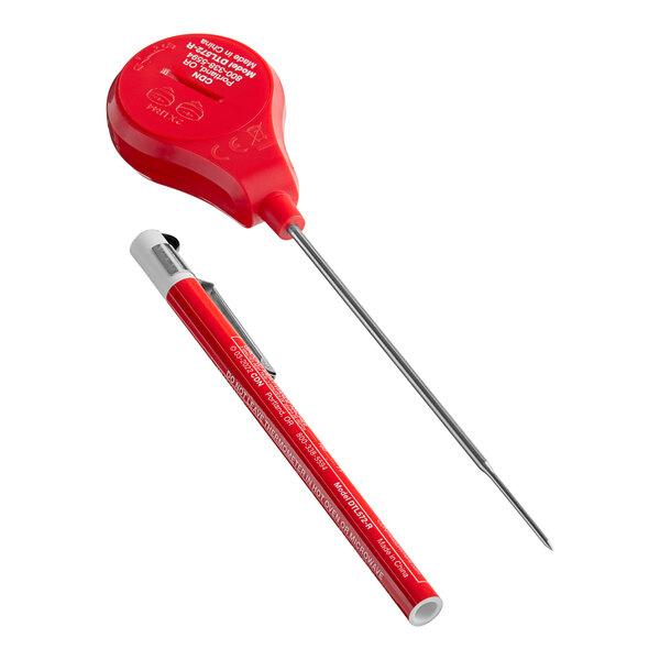CDN DTL572R 4 5/16" Red Waterproof Digital Pocket Probe Lollipop ...